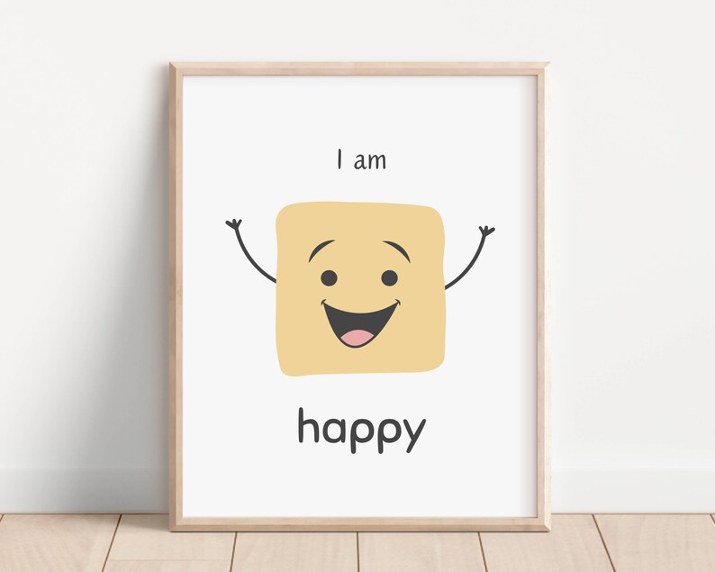 Feelings Chart, Set of 9 Emotions Print, Calm Corner Classroom Decor ...