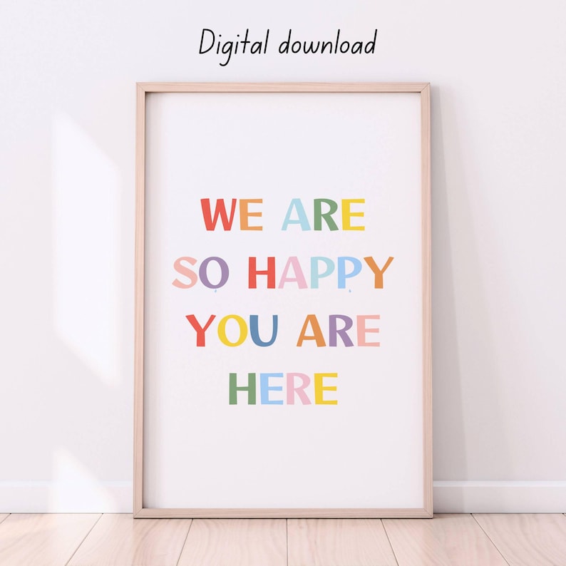 We Are so Happy You Are Here Poster, Classroom Wall Art, Homeschool ...