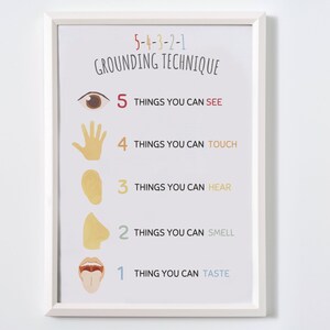 Grounding Technique Poster, Zones of Regulation, CBT, Coping Skills ...