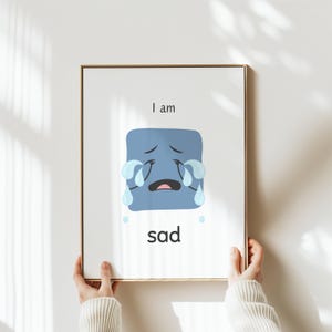 Feelings Chart, Set of 9 Emotions Print, Calm Corner Classroom Decor ...