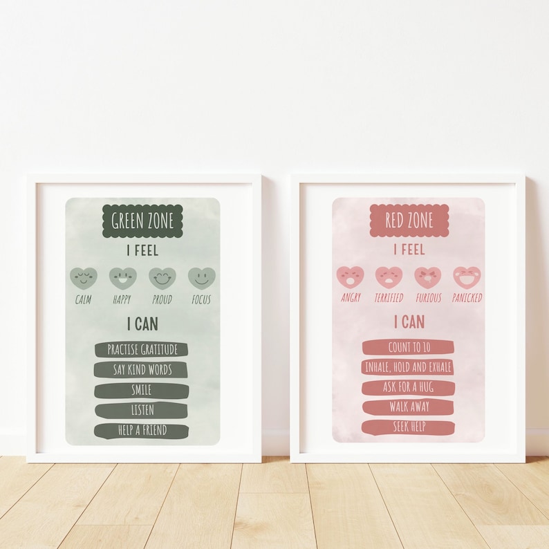 Zones of Regulation Poster, Classroom Decor, Feelings Chart, Classroom ...