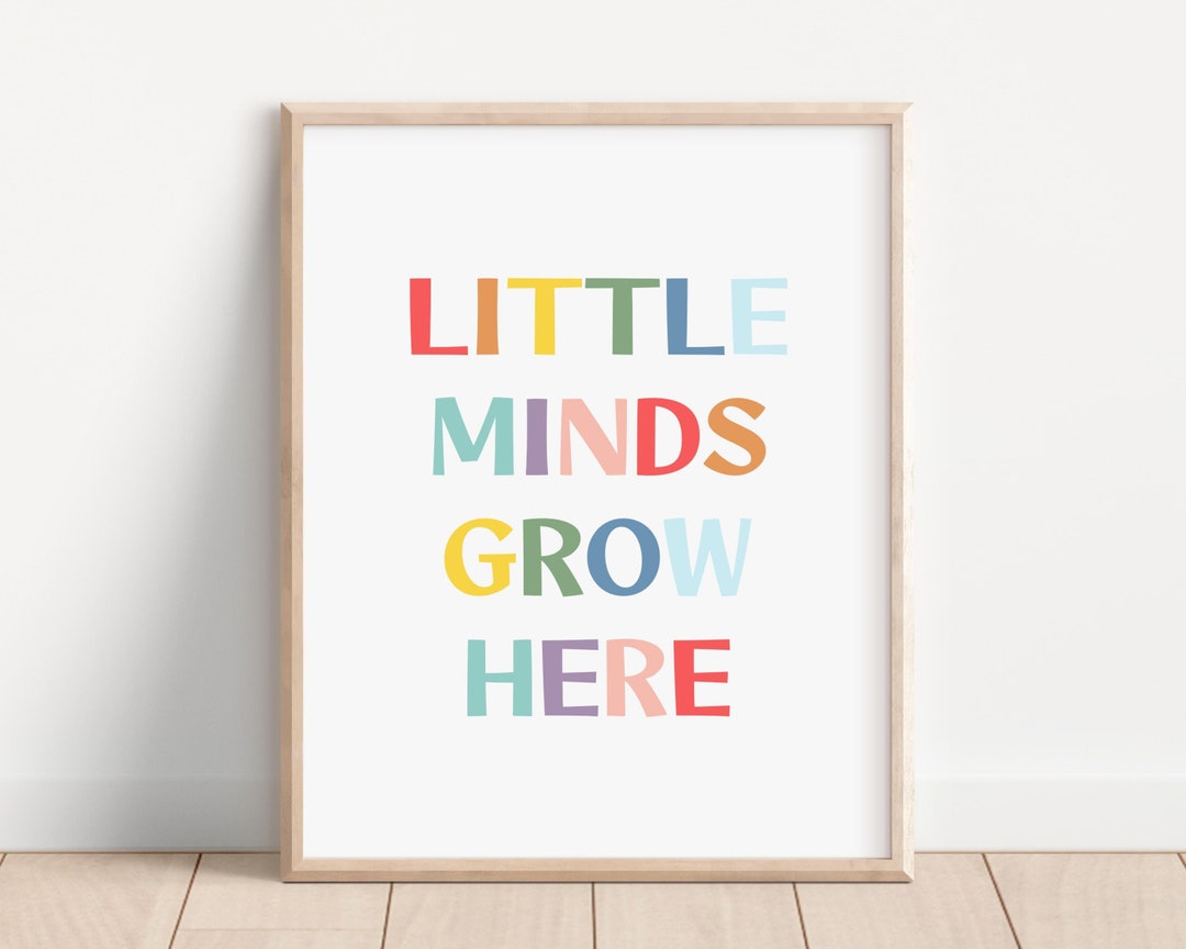 Little Minds Grow Here Poster, Boho Classroom Decor, Educational Wall ...