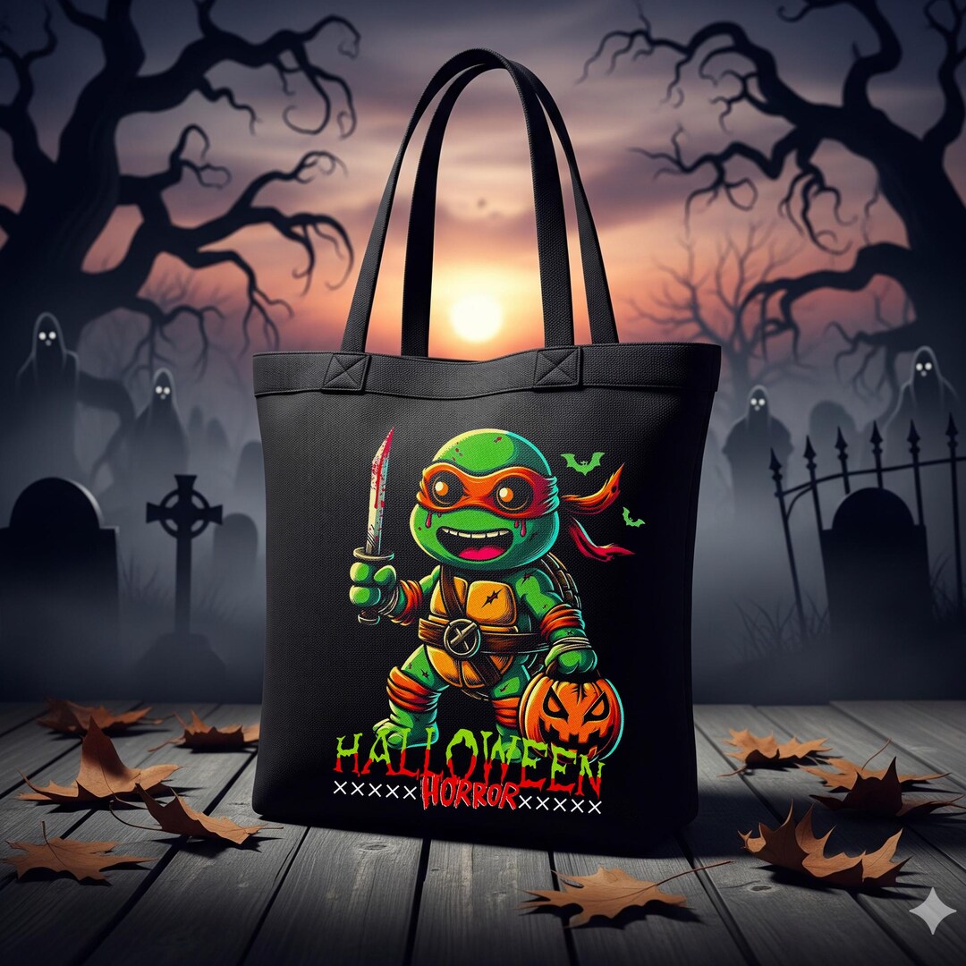 Halloween Turtle T-shirt Design Scary Ninja Clown Turtle Graphic Horror ...