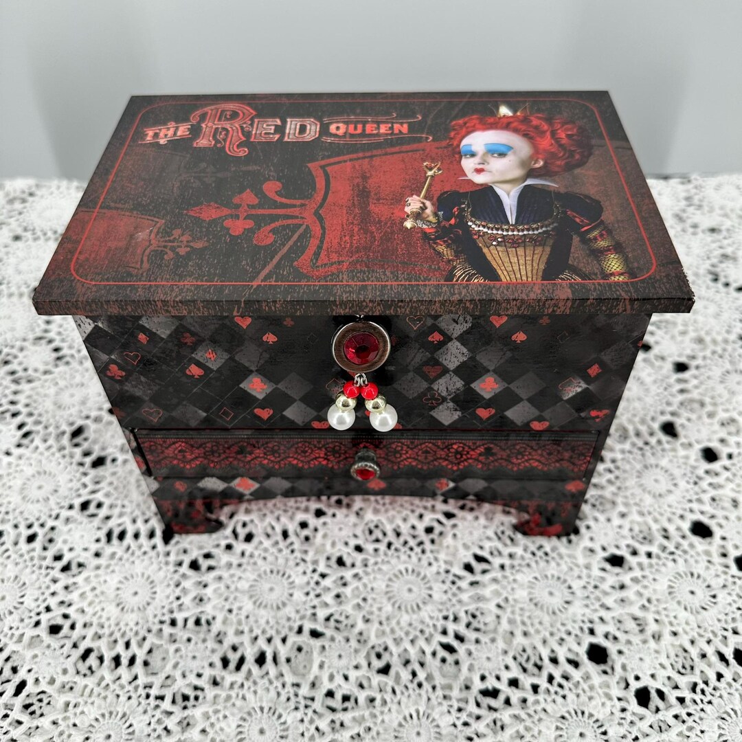 Vintage, Disney Alice in Wonderland the Red Queen Jewelry Box, the Mad ...
