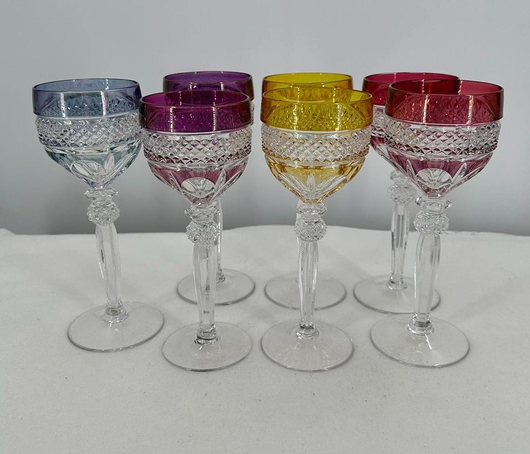 Vintage, Set of 7, Riekes-crisa Hock, Williamsburg Pattern, Crystal ...
