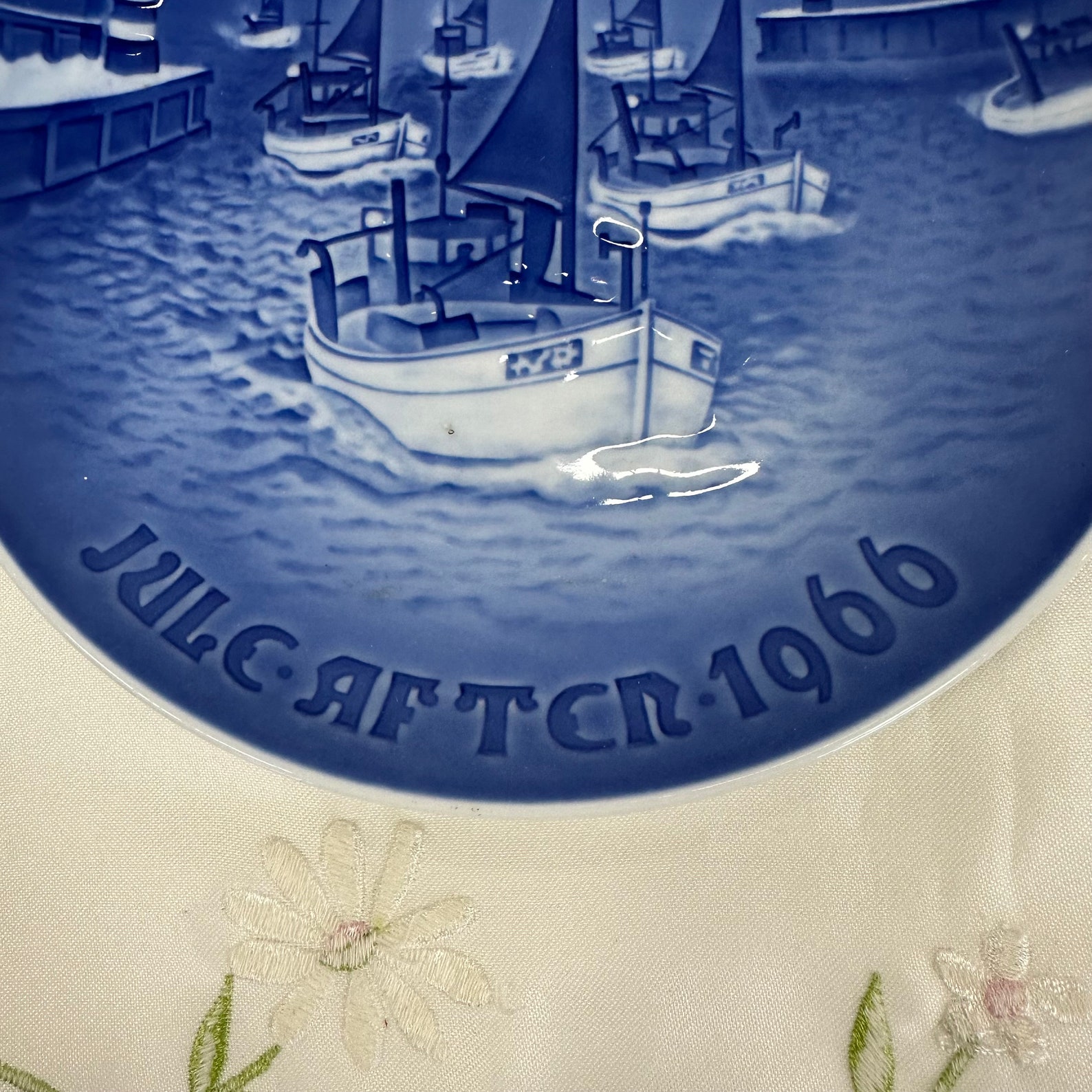 Vintage Collectable Jule After Plate, Dated 1966; Title "sailboats ...