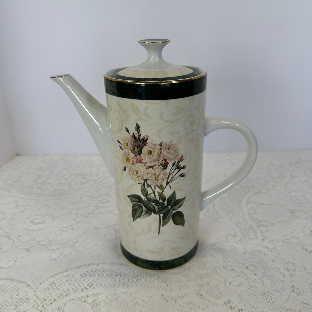 Vintage, Hallmark by Skura Julianna Teapot With Lid, Ceramic Floral ...
