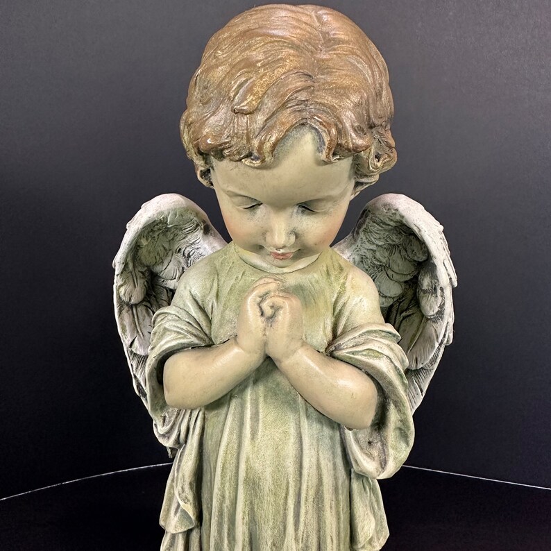 Beautiful Boy Praying Angle With Wings, Angel Home Decor 12" Tall - Etsy