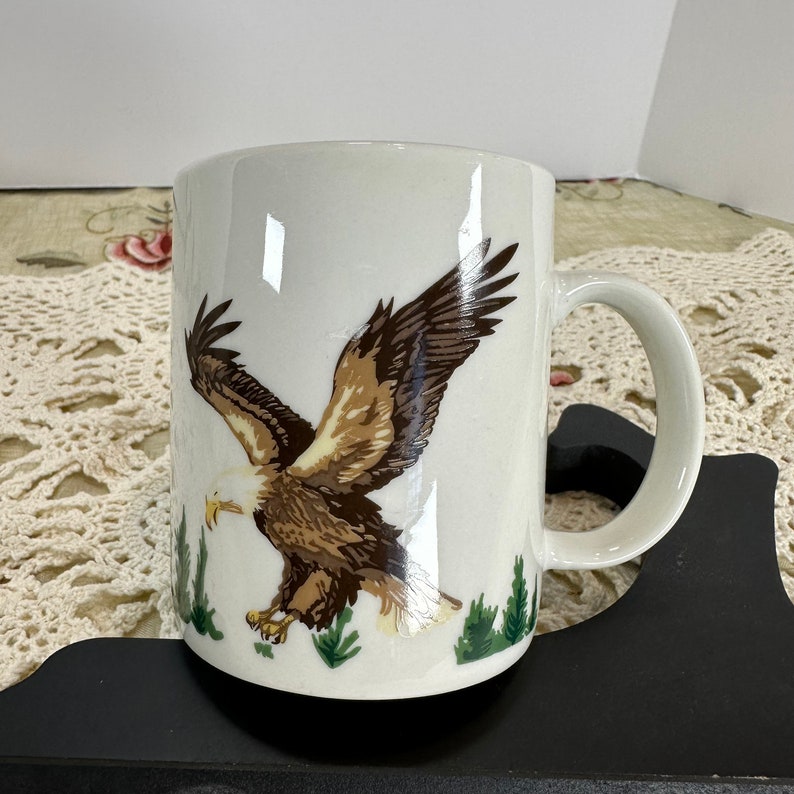 Set of 5 Stoneware Bald Eagle Coffee/tea Mugs by Tienshan 11oz - Etsy