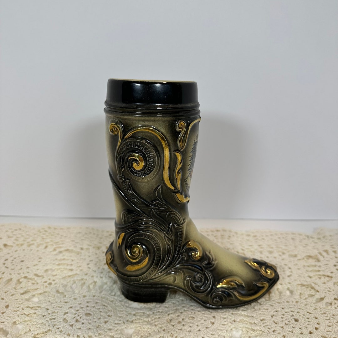 Vintage Handarbelt Ceramic Decorative Boot/shoe Stein Made in German ...