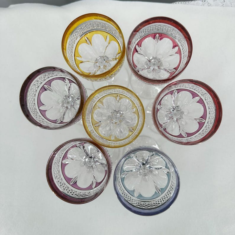 Vintage, Set of 7, Riekes-crisa Hock, Williamsburg Pattern, Crystal ...