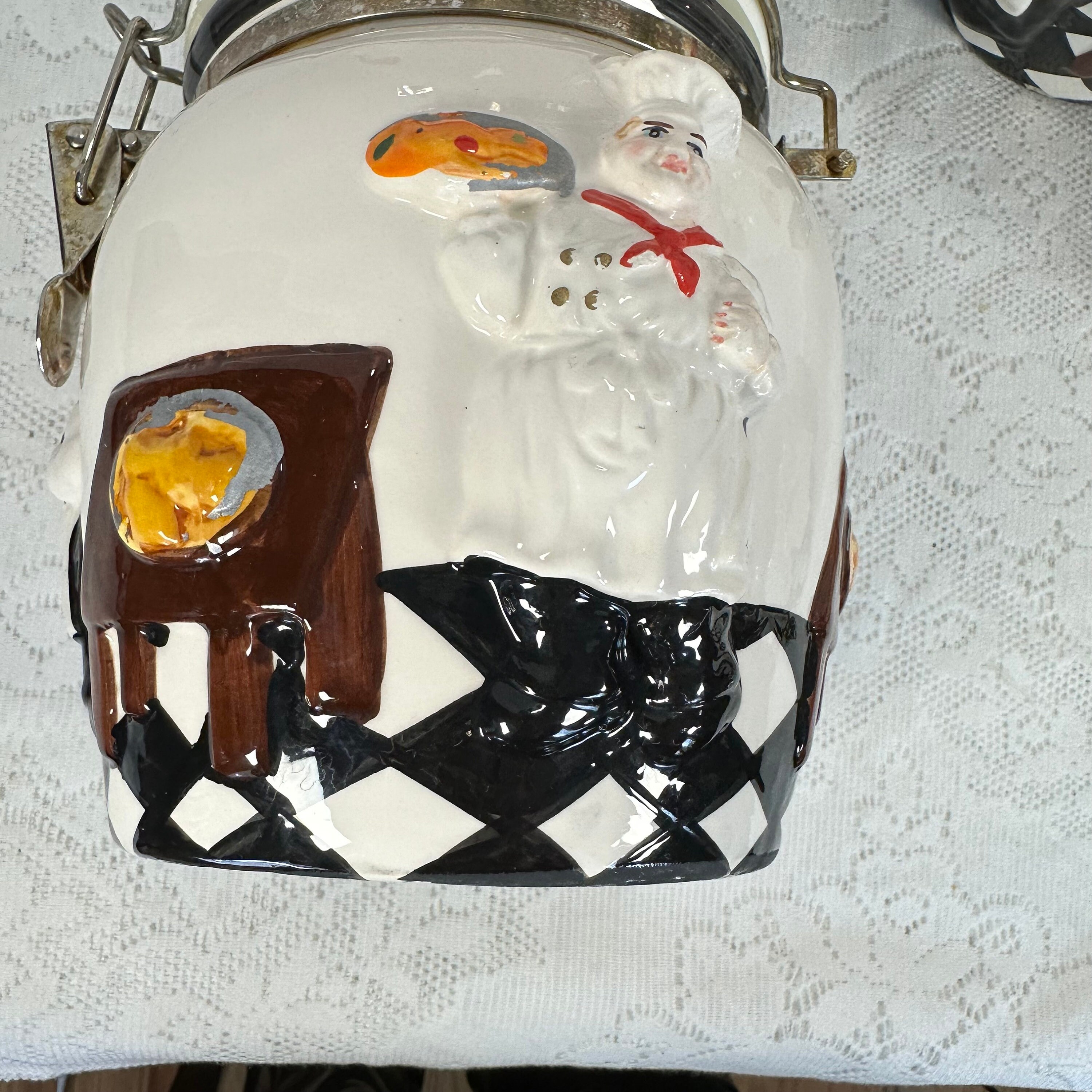 Vintage, Set of FOUR KMC©, Italian Themed Chef, W/black and White ...