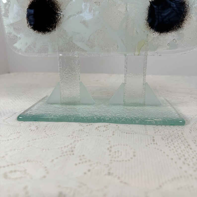 Escultura de caballo de cristal hecha a mano con cola de oro de 24 ...