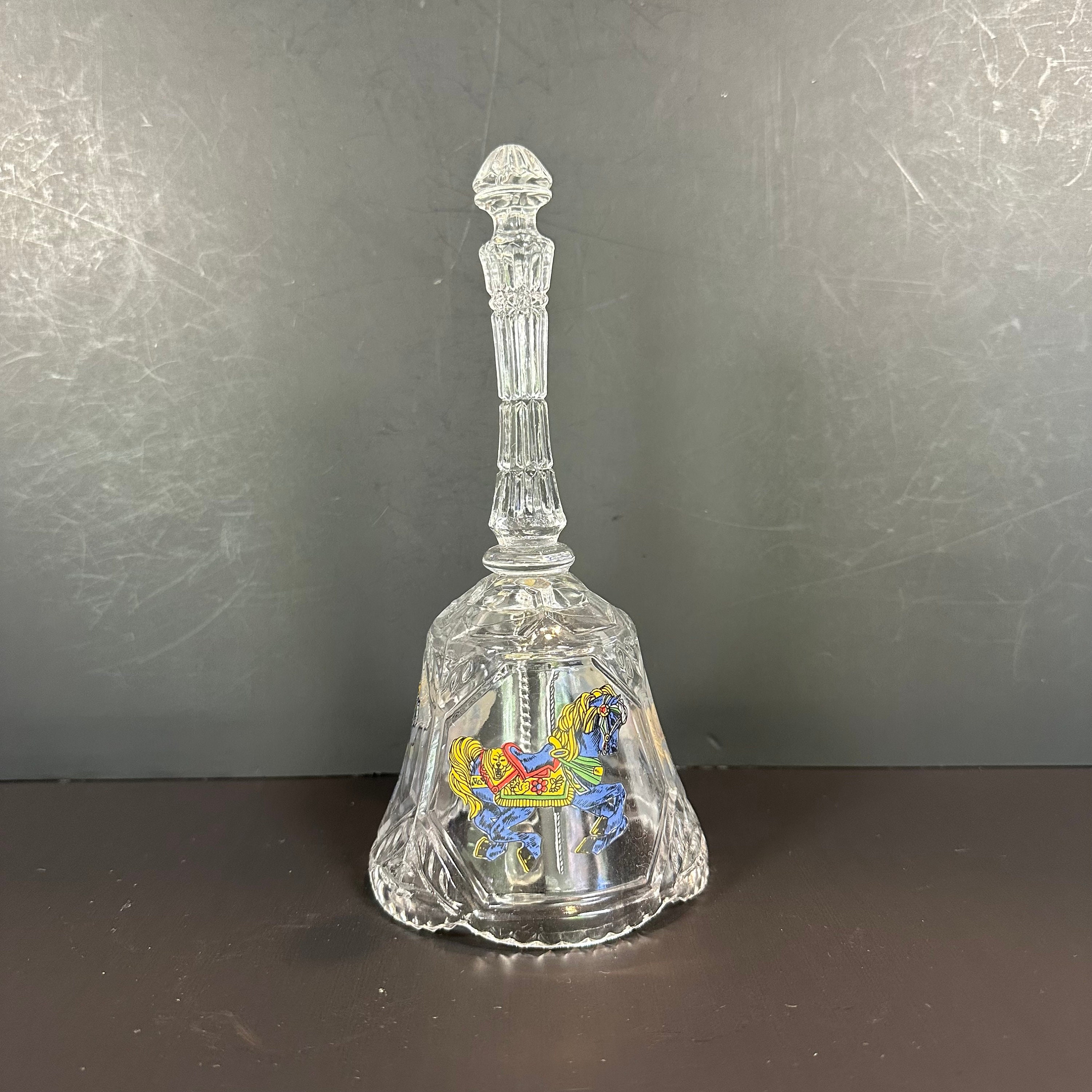 Crystal Bell With Carousel Horse and Designs All Around, Beautiful ...