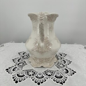 Vintage, Seasonal Elegance White Porcelain Large Pitcher by Cracker ...