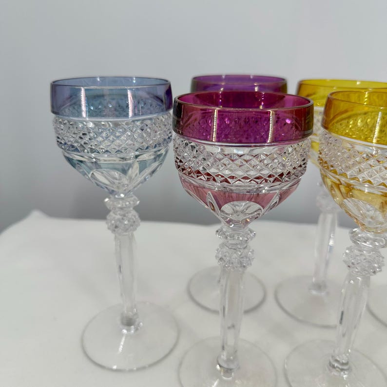 Vintage, Set of 7, Riekes-crisa Hock, Williamsburg Pattern, Crystal ...