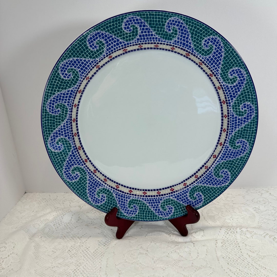 Dansk Mosaic Dinnerware WAVE Rim Serving Platter, Server Dish Portugal ...