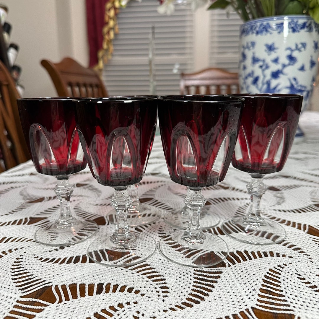 Vintage Set of SIX, Vintage Luminarc Port Wine Glasses by Cristal D ...