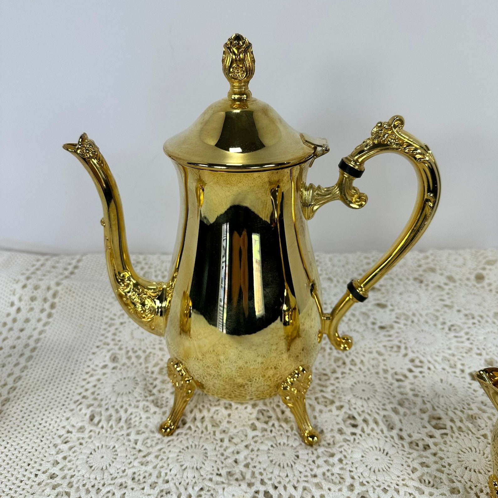 Vintage Gold Plated, Tea Set, Hong Kong Co., 3-piece, Tea & Coffee Set ...
