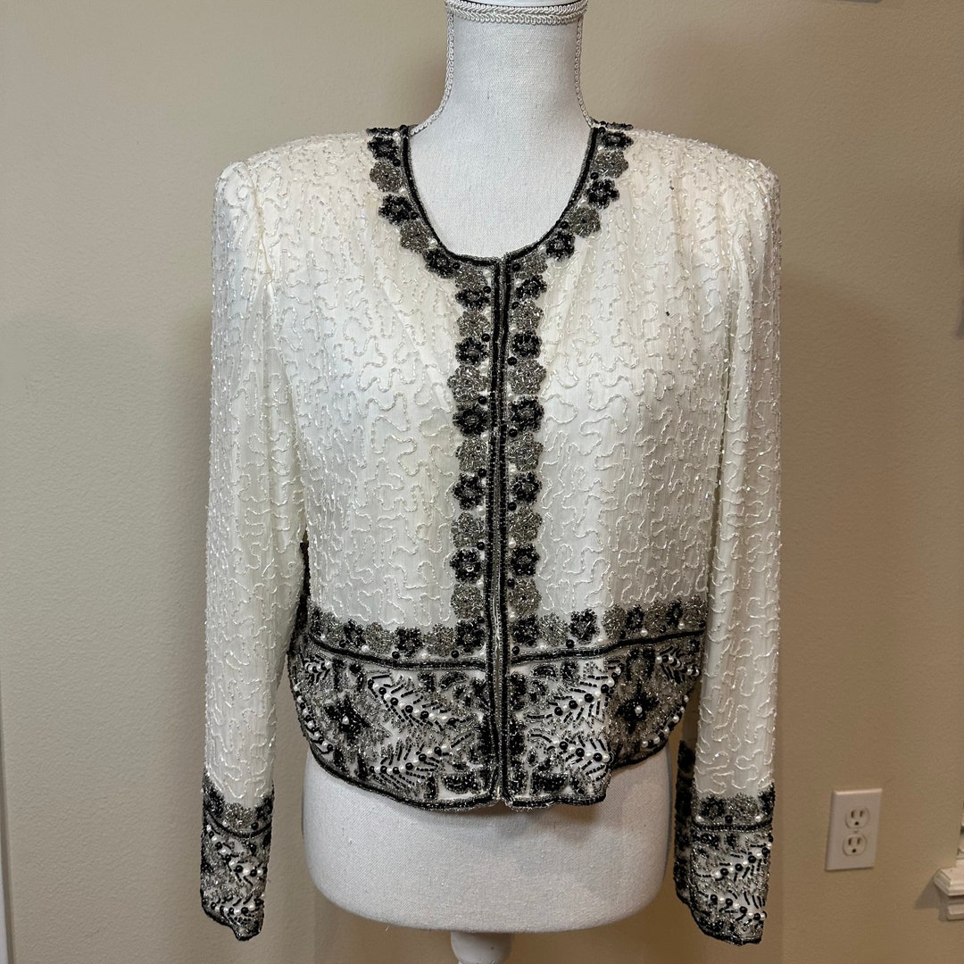 Vintage Laurence Kazar, New York, 100% Silk Shell, Size PL, Petit Large ...