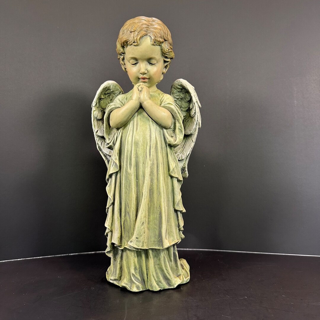 Beautiful Boy Praying Angle With Wings, Angel Home Decor 12" Tall - Etsy