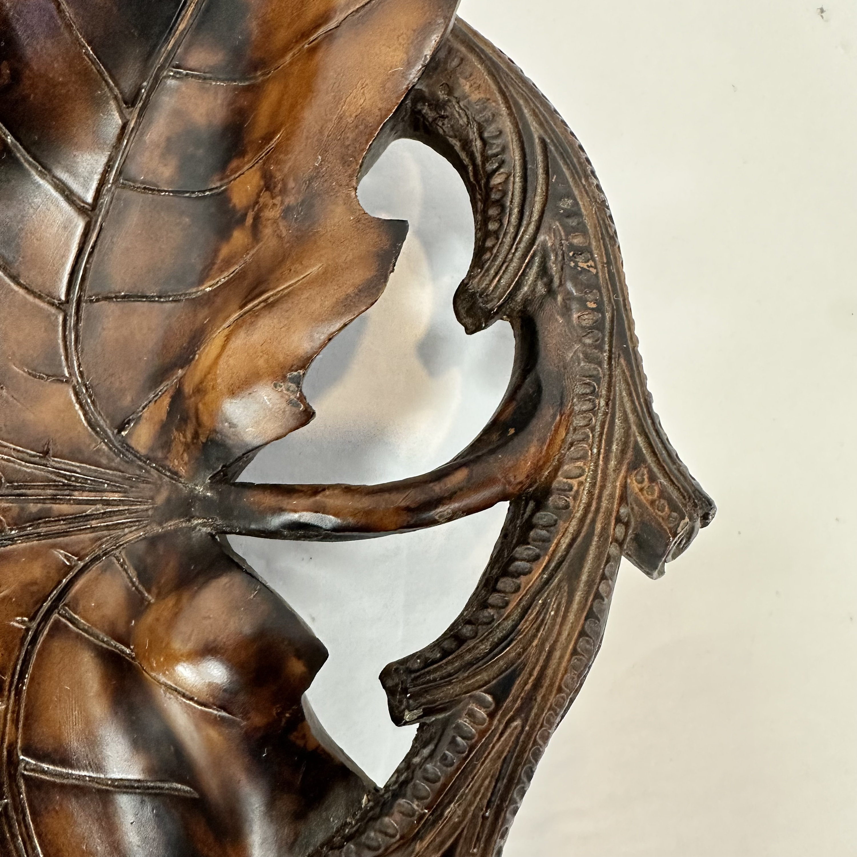 Vintage, Large Leaf Serving/display Tray, Leaf Resin, Burlwood ...