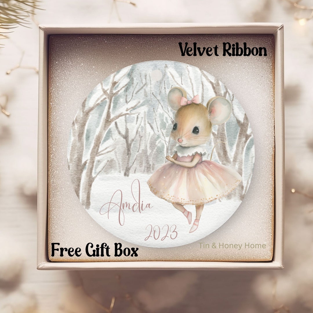 Custom Mouse Ballet Christmas Ornament, Personalized Ballerina Dance ...
