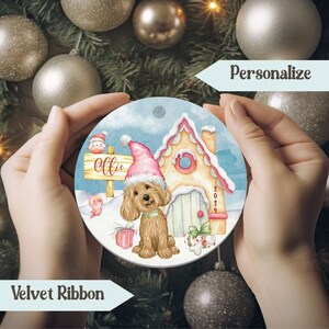 Custom Cavoodle Dog Christmas Ornament, Personalized Gingerbread ...