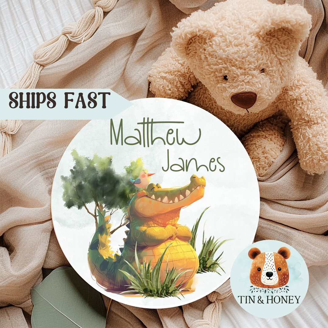 Alligator Adventure Wall Décor Name Sign, Personalized Gator Swamp Wall ...