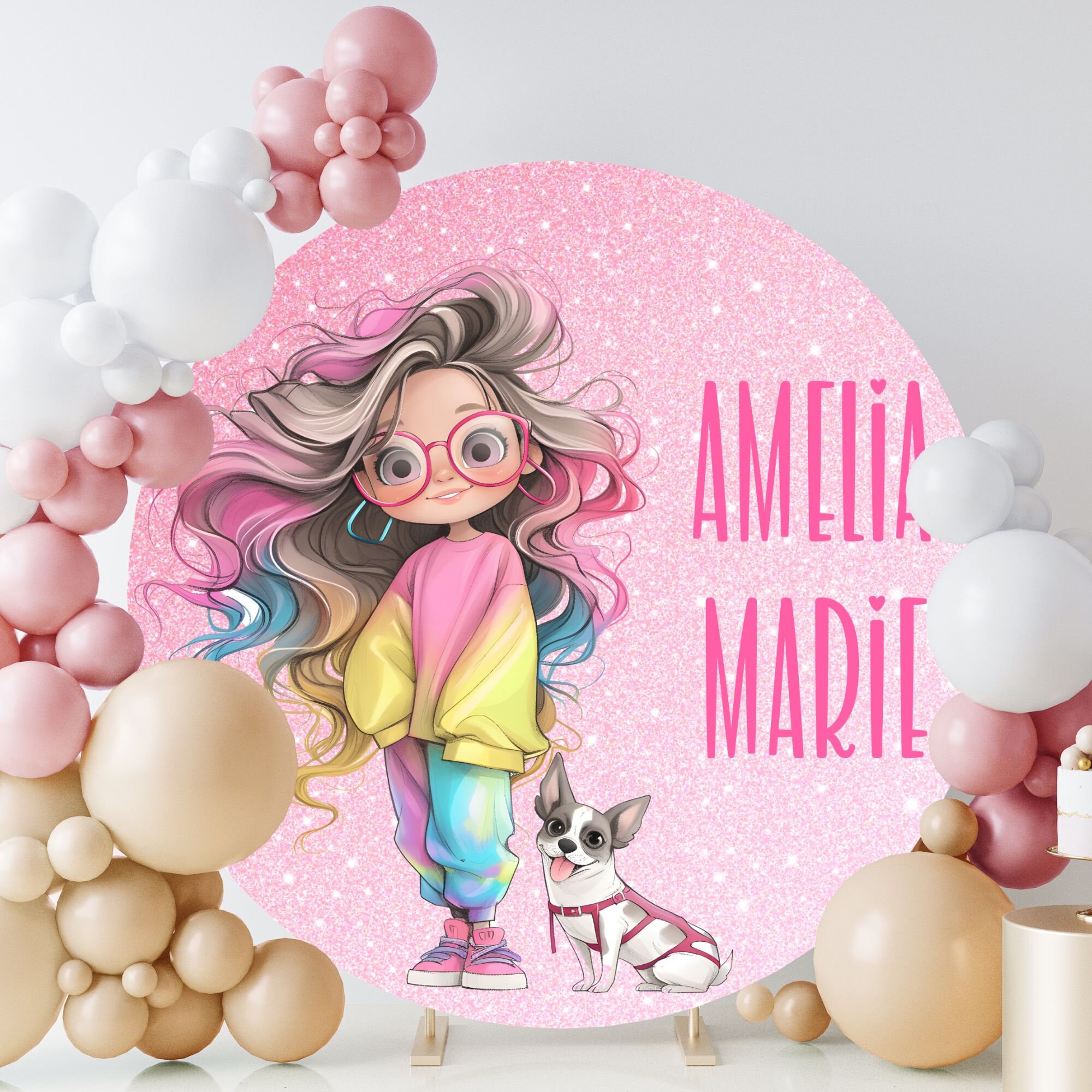 Colorful Teen Tween Pink Girl Tie Dye Sign, Personalized Wall Art for ...