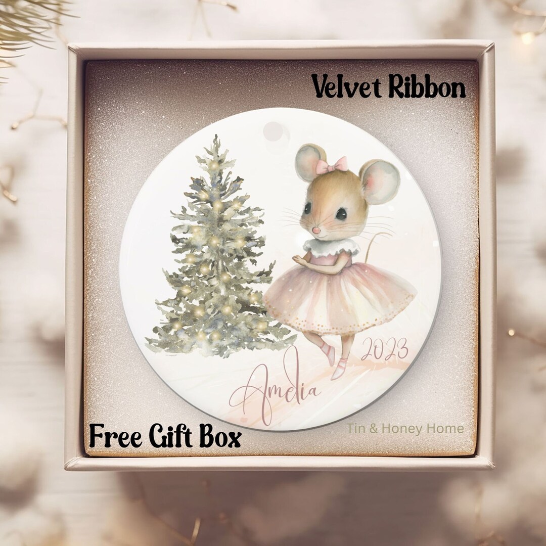 Custom Mouse Ballerina Tree Christmas Ornament, Personalized Ballet ...