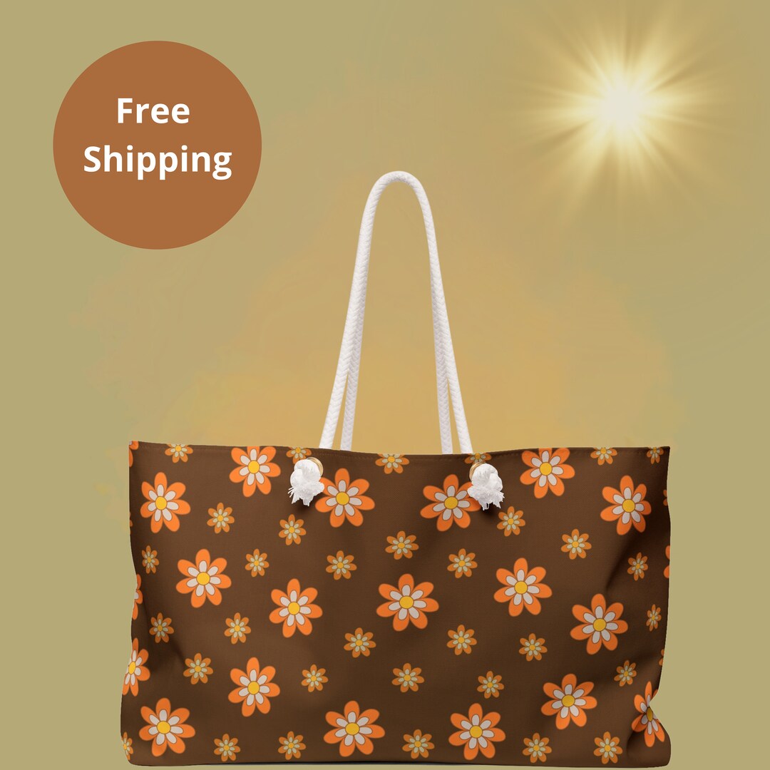 Trendy Weekender Bag, Flower Travel Bag, Flower Summer Weekend Bag, MB4 ...