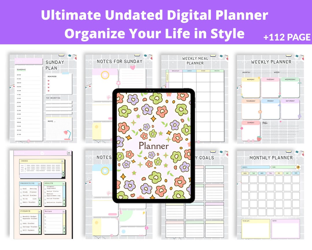 2025 Digital Planner + Cute Sticker Book | Aesthetic & Functional iPad ...
