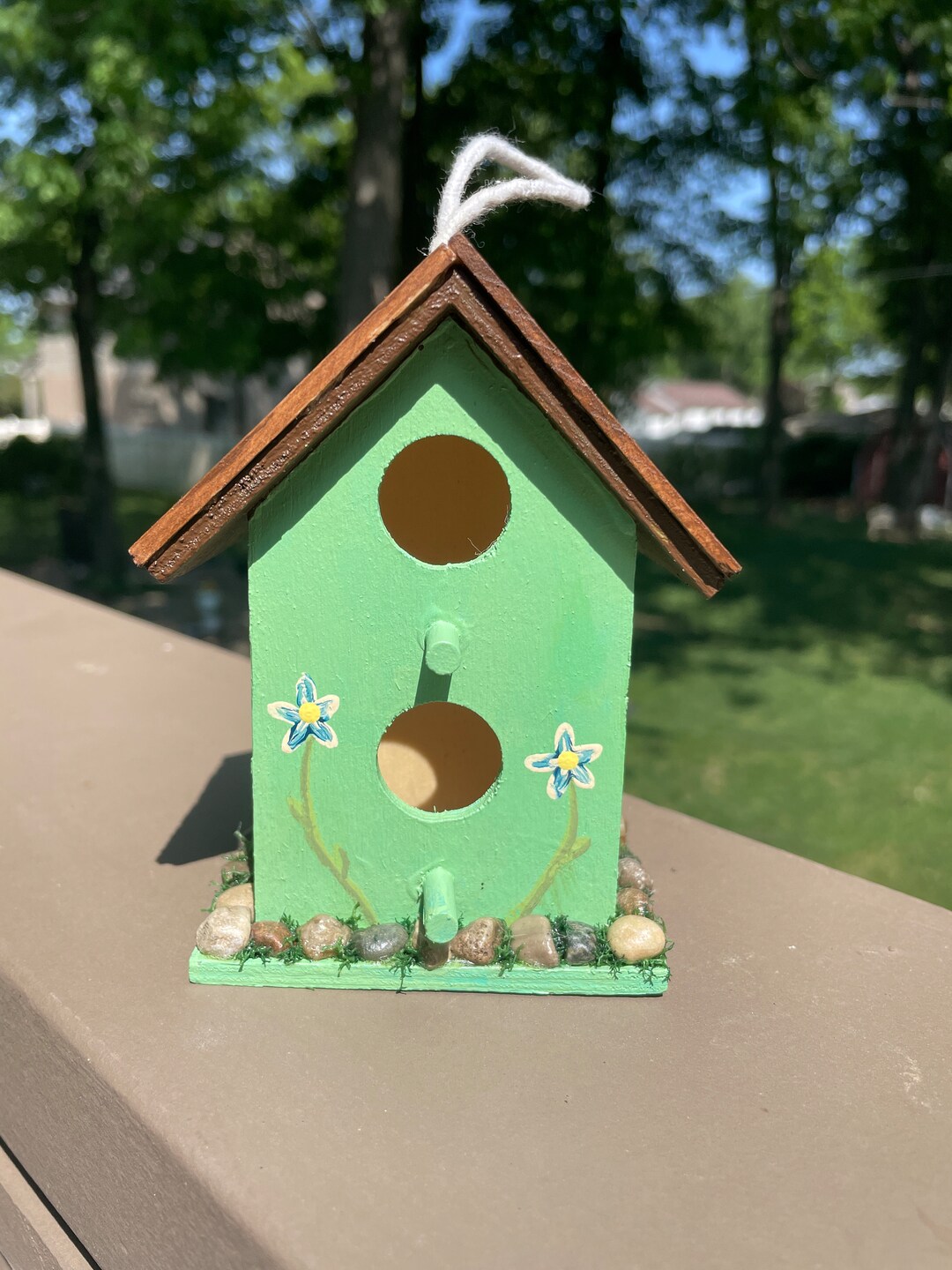 Hand Painted Flower Birdhouse - Etsy