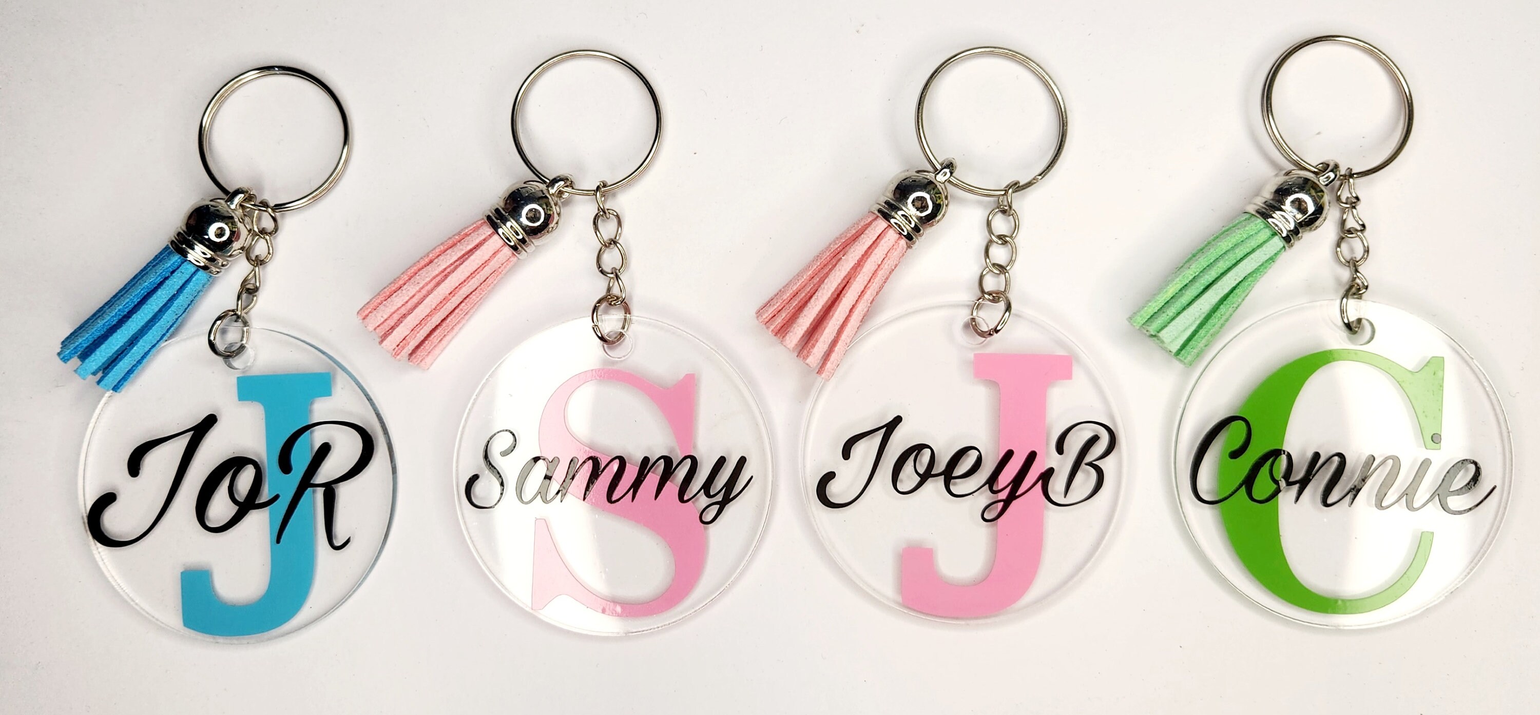 Personalised Acrylic Keyrings | Custom Bag Tags | Fully Customised ...