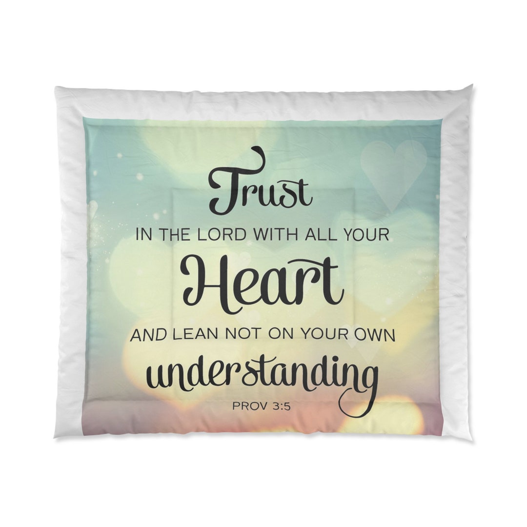 Scripture Comforter, Trust in the Lord - Etsy