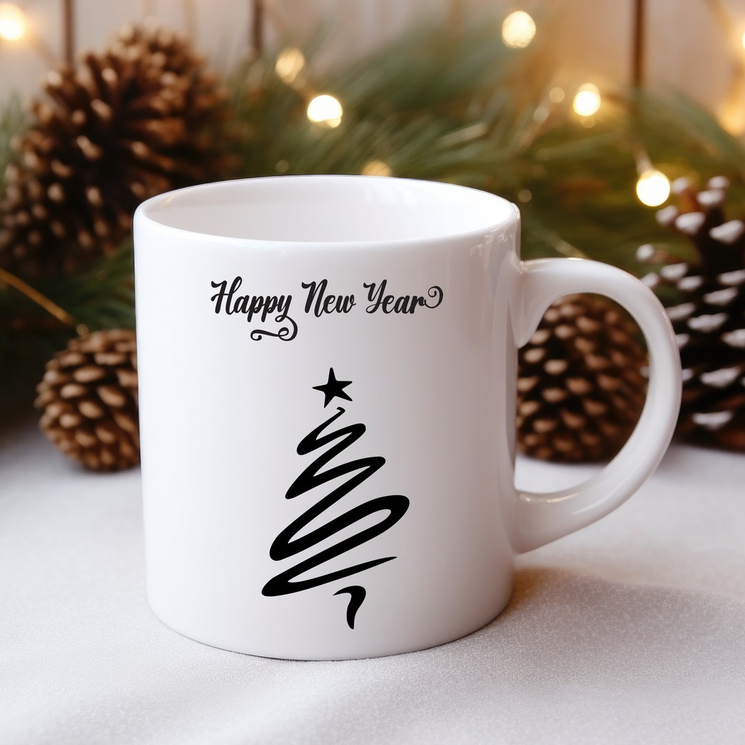 Happy New Year Aesthetic Mug New Year Coffee Mug Happy New - Etsy