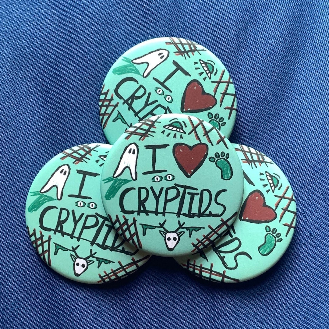 I HEART CRYPTIDS Pin | Love Cryptids Fresno Nightcrawler Bigfoot ...