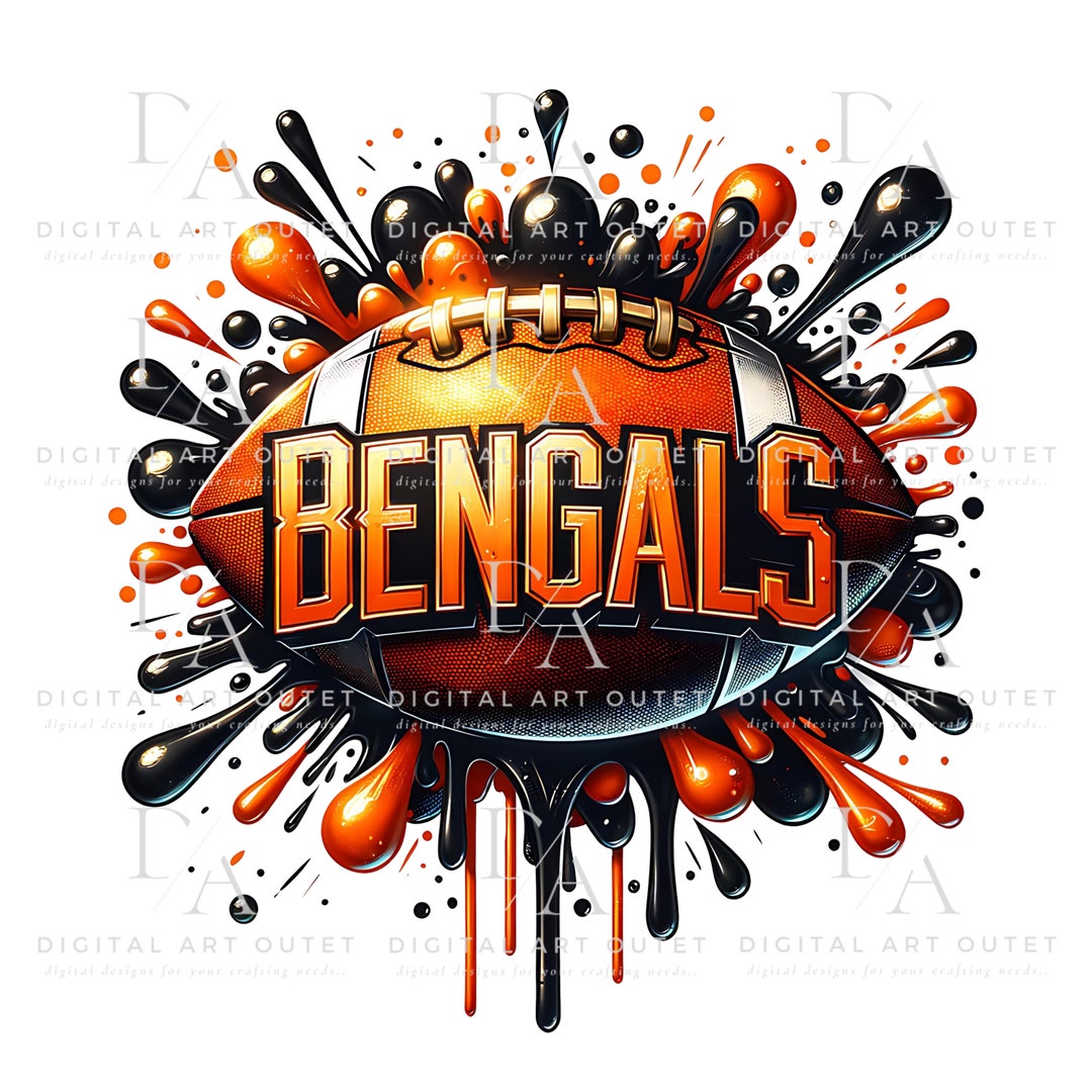 Bengals Football PNG Sublimation Design - Etsy