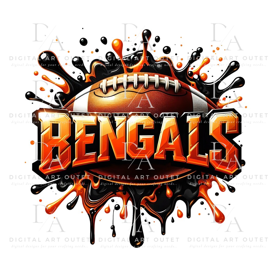 Bengals Football PNG Sublimation Design - Etsy