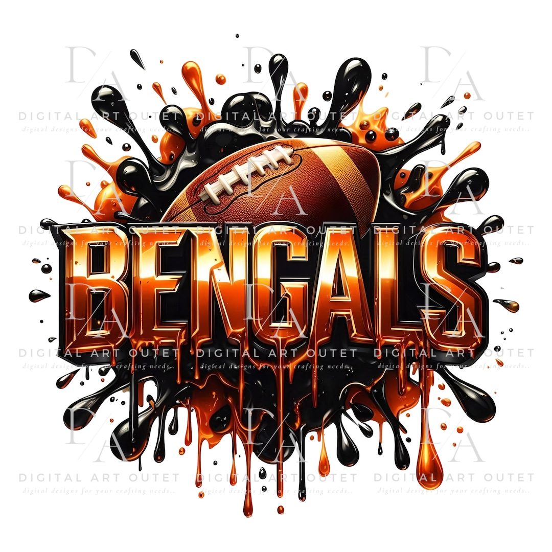 Bengals Football PNG Sublimation Design - Etsy