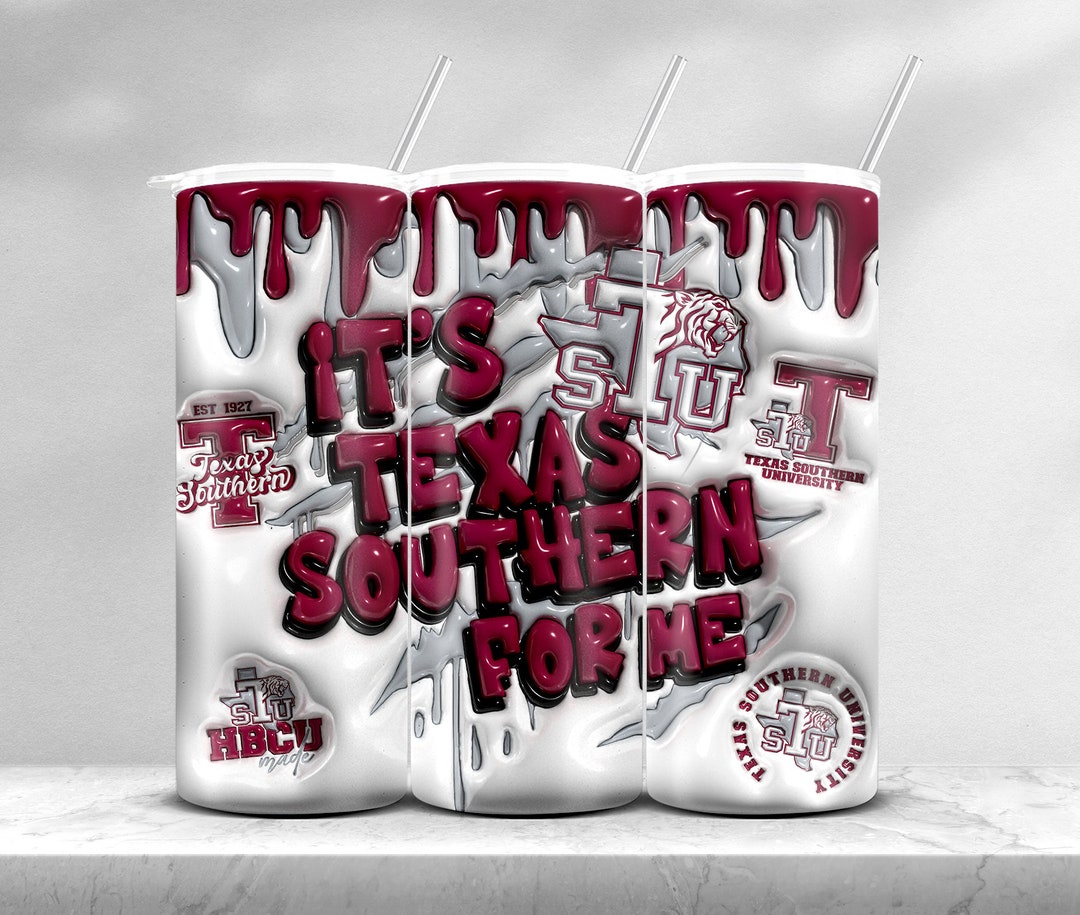 3D Inflated Texas Southern University 20oz Tumbler Sublimation Design ...