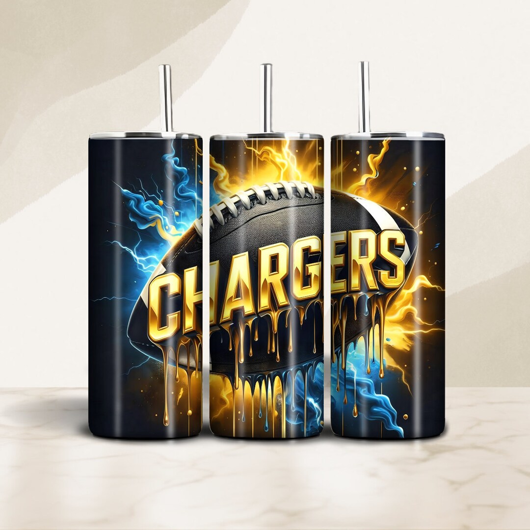 LA Chargers Football PNG Tumbler Sublimation Design - Etsy