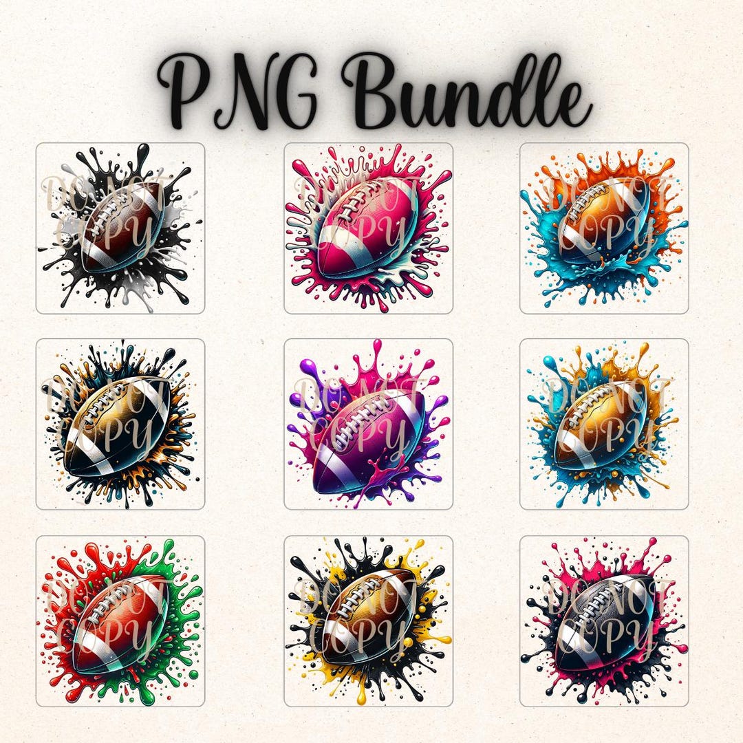 21 Football PNG Sublimation Design Bundle - Etsy