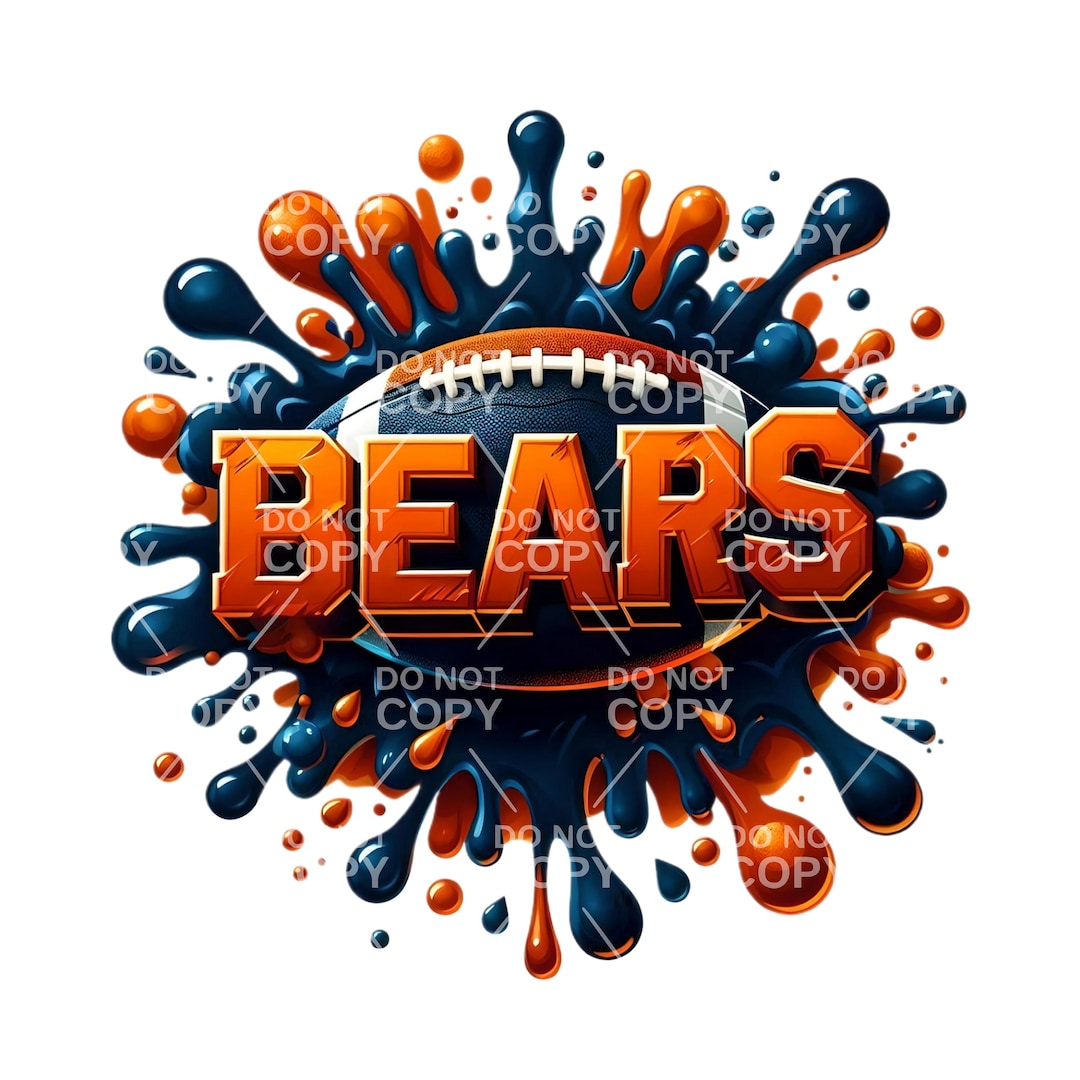 Bears Football PNG Sublimation Design - Etsy