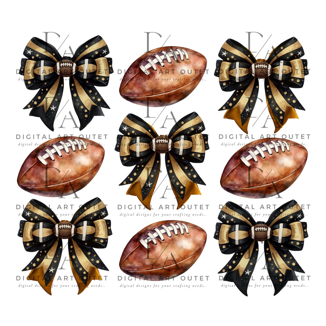 Saints Coquette Bow Football PNG Sublimation Design - Etsy
