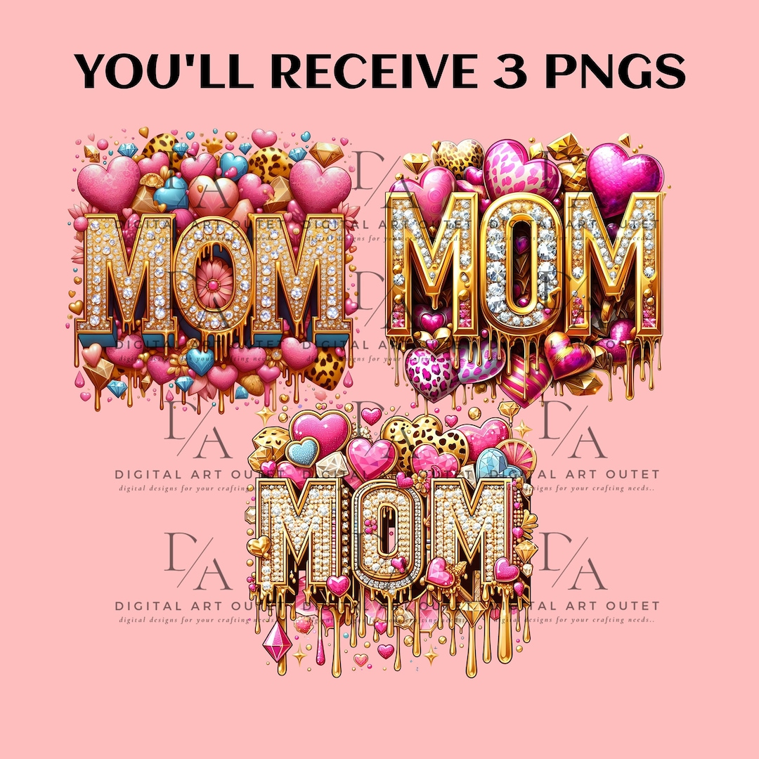 Mom PNG Sublimation Design Bundle - Etsy