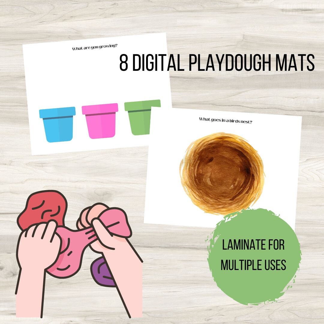 Digital Download - 8 Playdough Mats - Engaging, Fun, Simple - Etsy