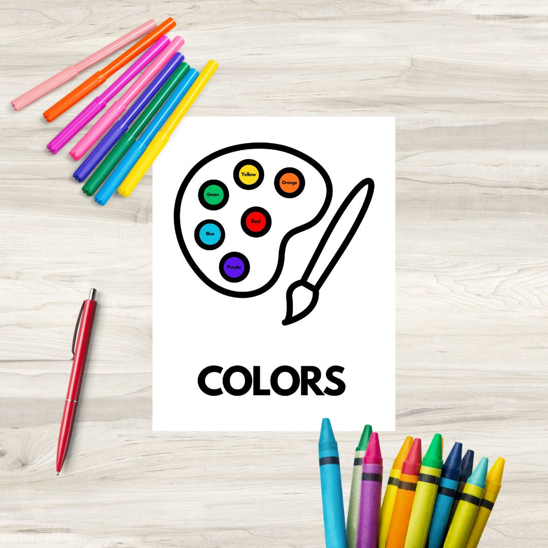 Simple Colors Printable - Etsy