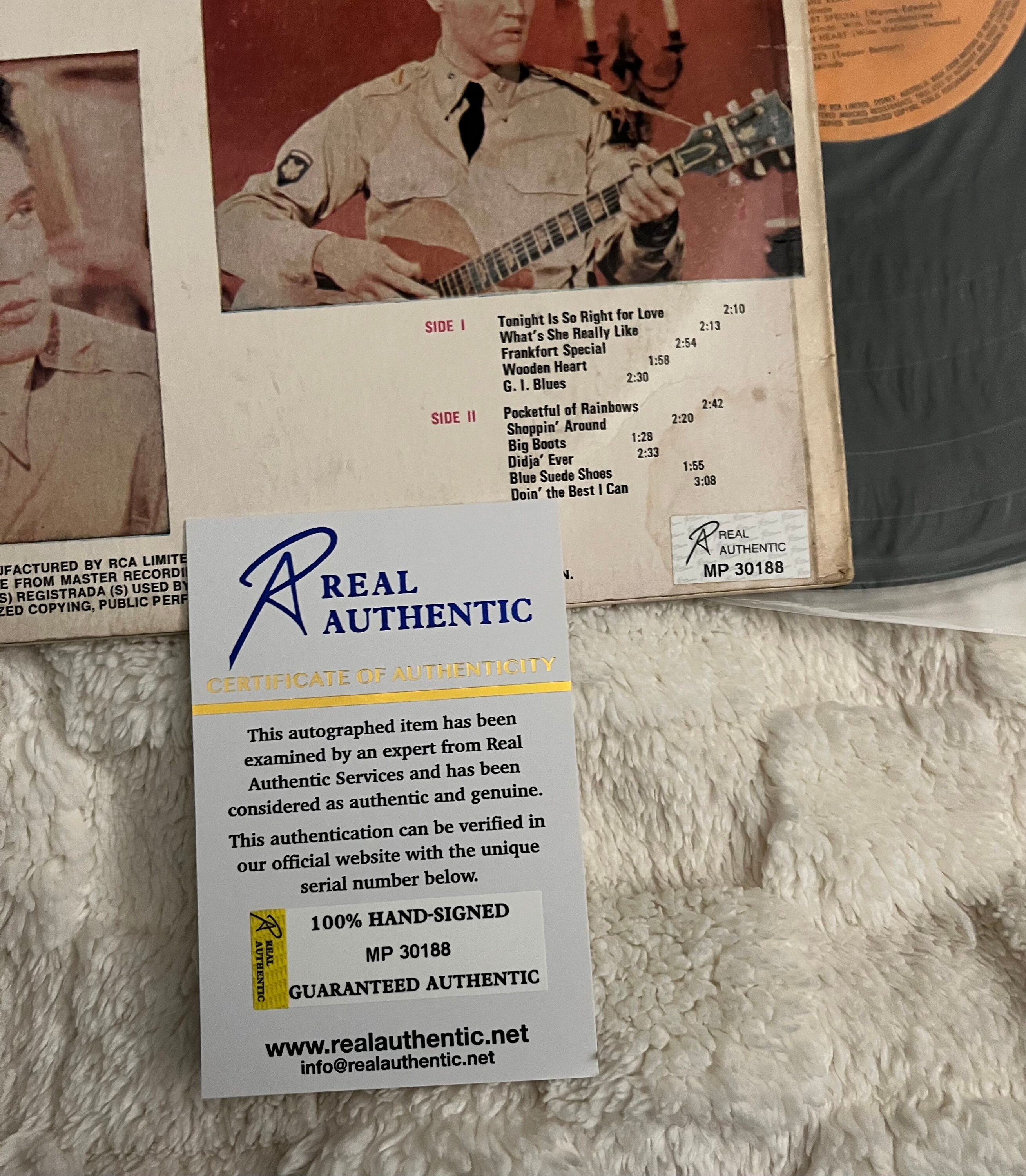 Elvis Presley Signed GI Blues Album With COA - Etsy